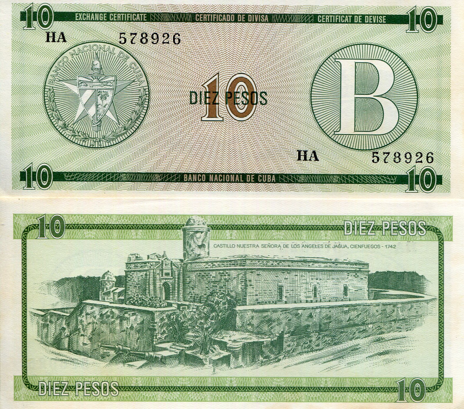 RWM | Cuba 10 Pesos XF (Noticeable foxing) pick #: FX8