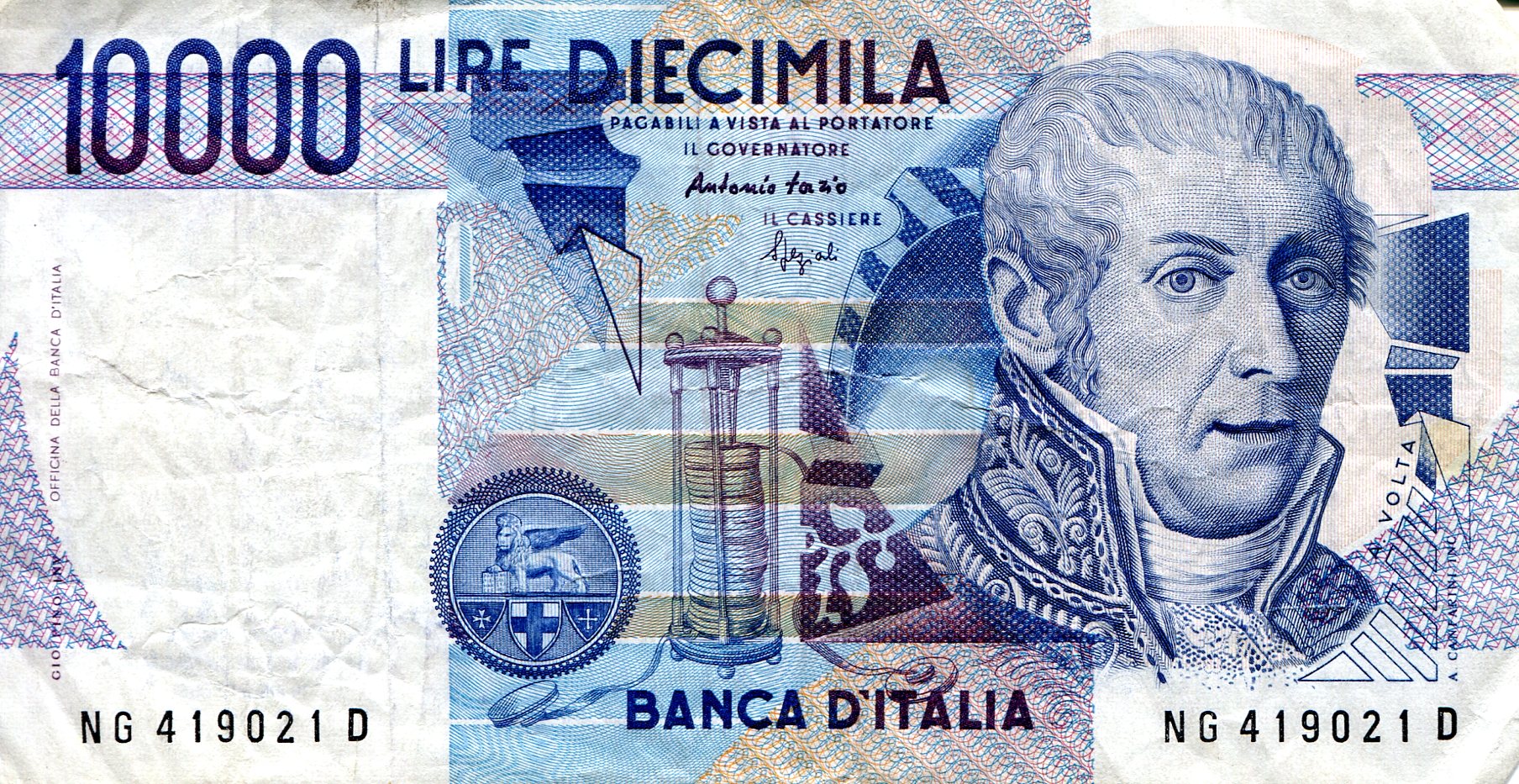 RWM | Italy 10,000 Lire F/VG (see scan) pick #: 112c