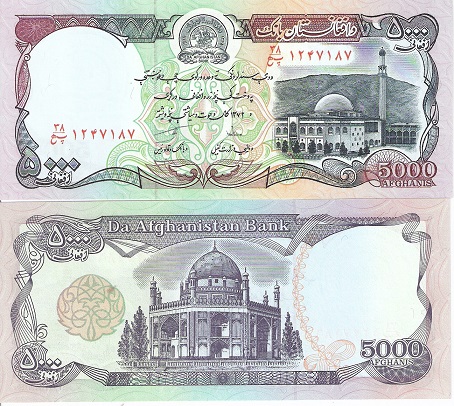 RWM | Afghanistan 5000 Afghanis UNC pick #: 62
