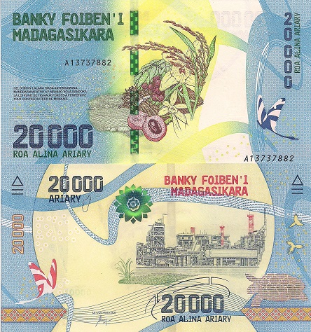 RWM | Madagascar Ariary and Francs Banknotes